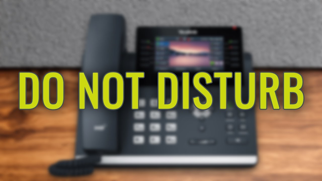 How To Use Do Not Disturb (DND) - Yealink VoIP - YouTube