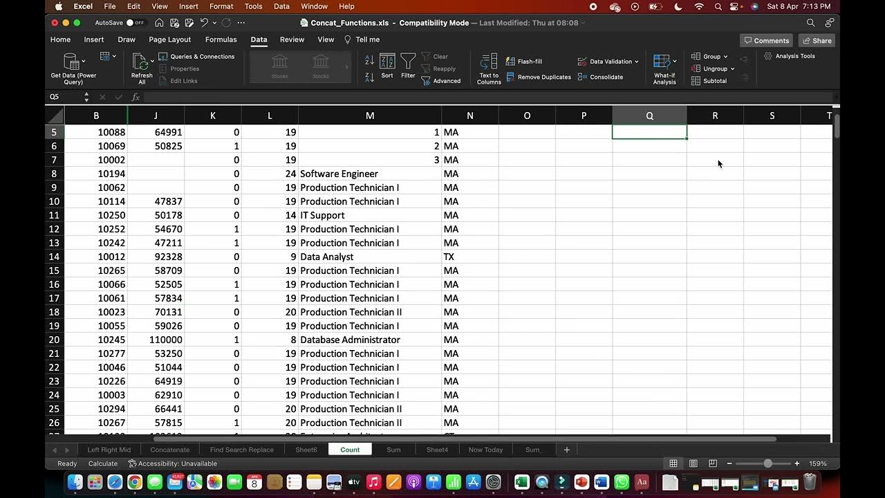 Using the COUNTBLANK Function in Microsoft Excel to Count Blank Cells in a Rang - YouTube