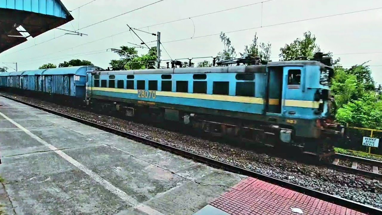 28070 Malgari of Indian Railway | Goods Train Passing By railway ...