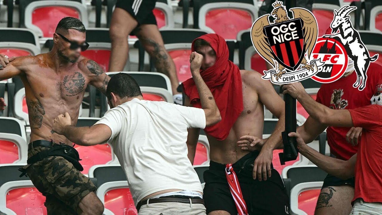 When Everything Went Wrong In Nice | OGC Nice vs FC Köln Riots - YouTube