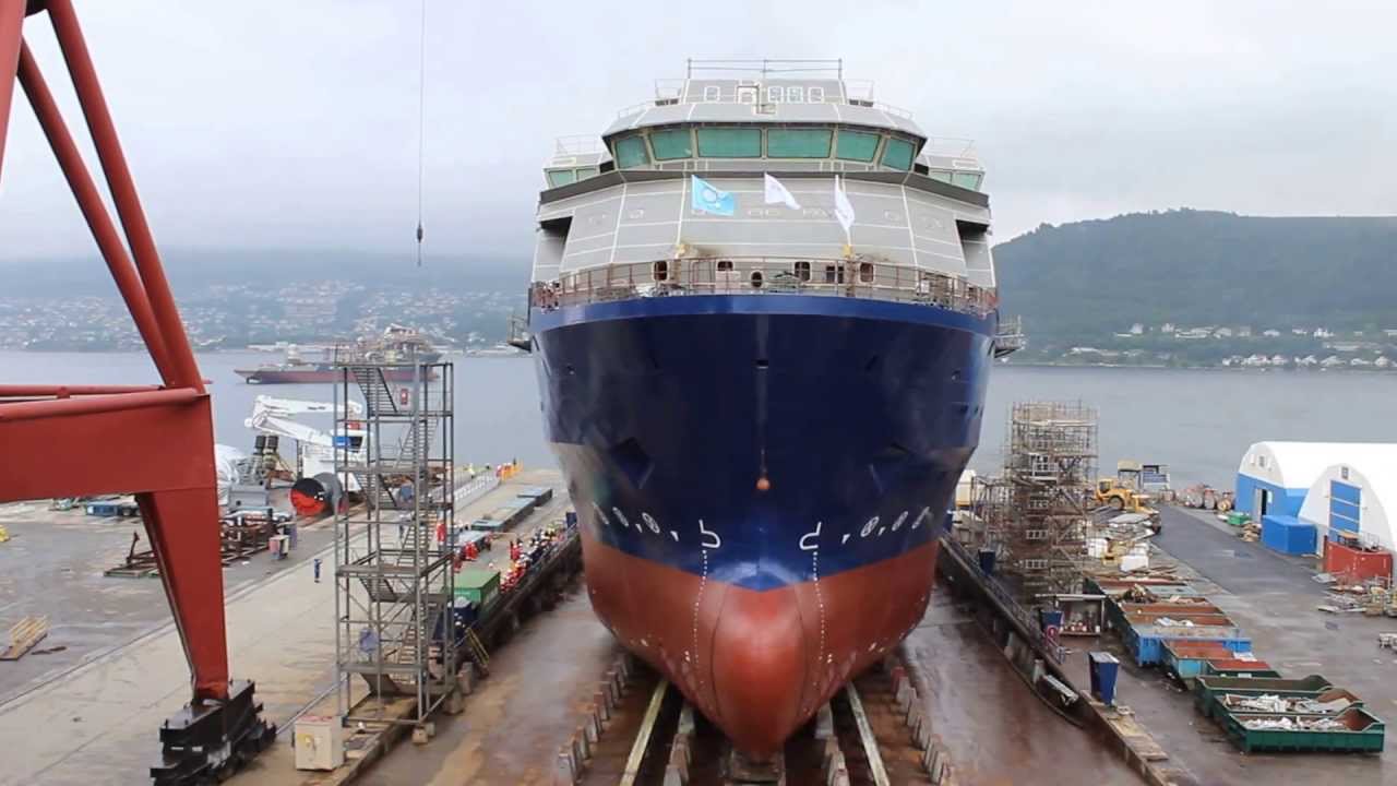 Launch of 'Rem Ocean' 20 July 2013 at Kleven Verft, Norway. - YouTube