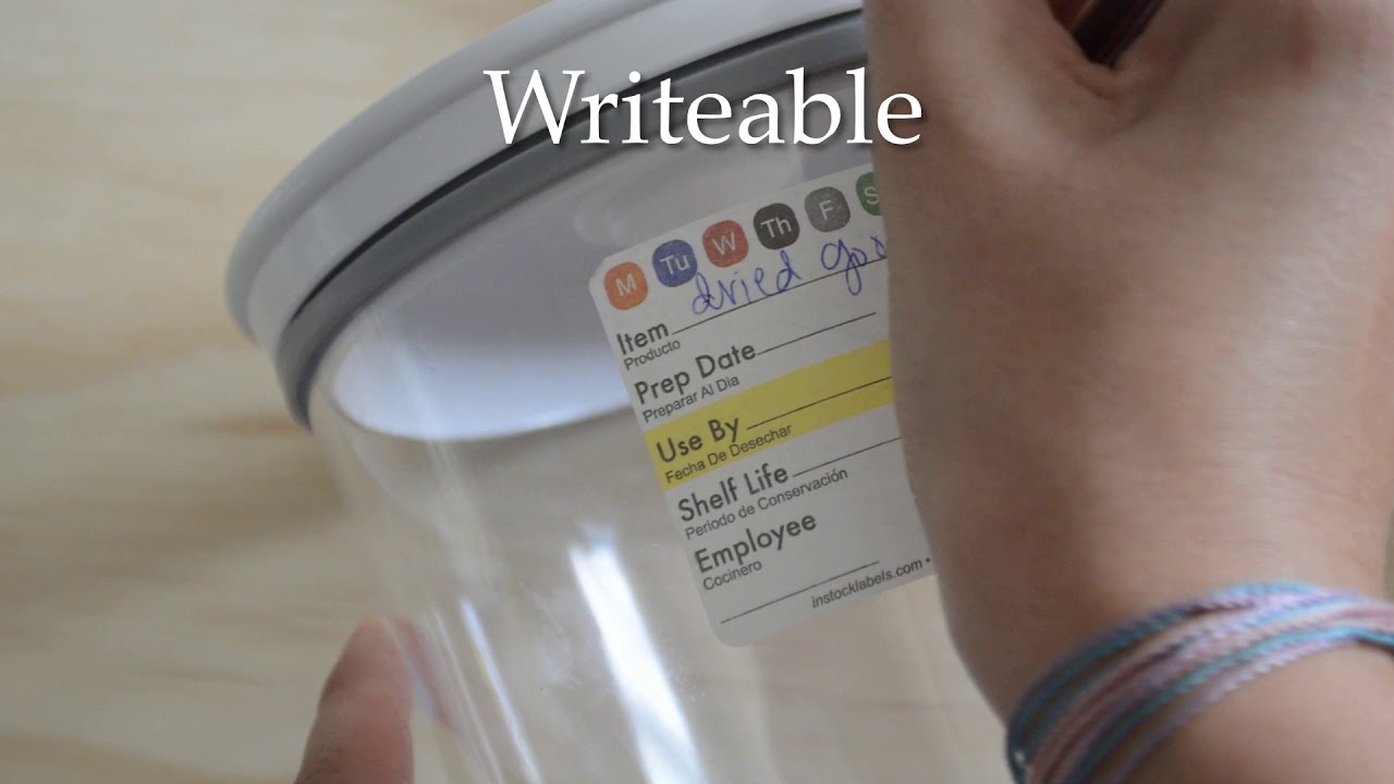 Universal Food Rotation Dissolvable Labels | Made From Cornstarch - YouTube