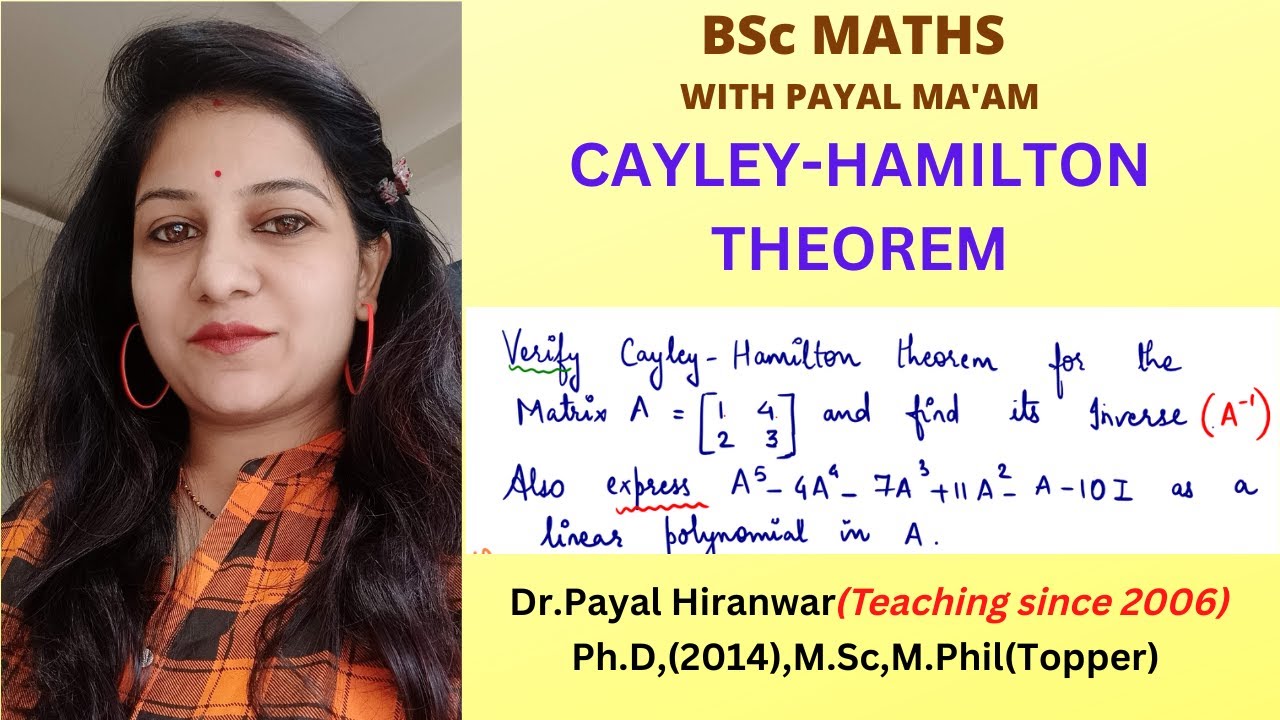 Cayley Hamilton Theorem and Examples I 2 X 2 Matrix I #nagpuruniversity ...