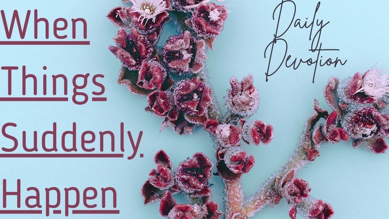 Daily Devotional Today – When Things Suddenly Happen - YouTube