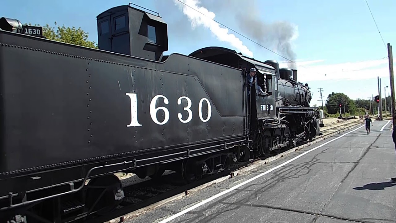 Frisco 1630 Starting Departure at Illinois Railway Museum 9/2/17 - YouTube