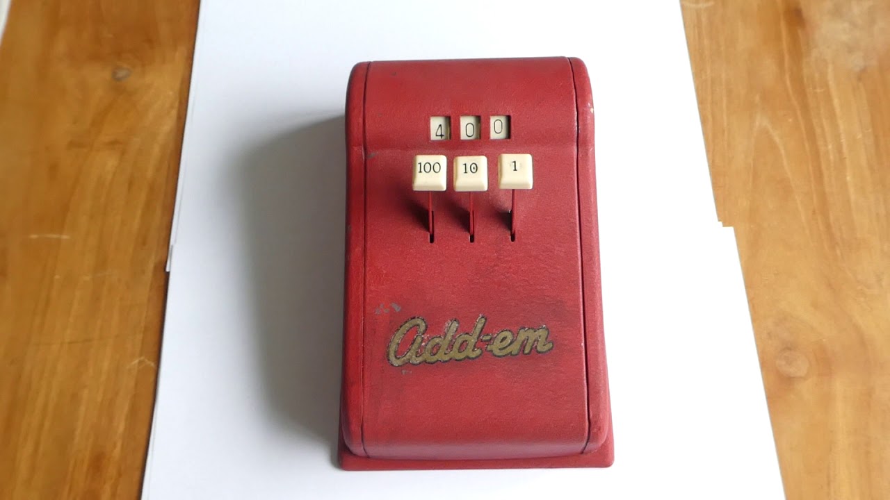 The Add-em toy adding machine - YouTube