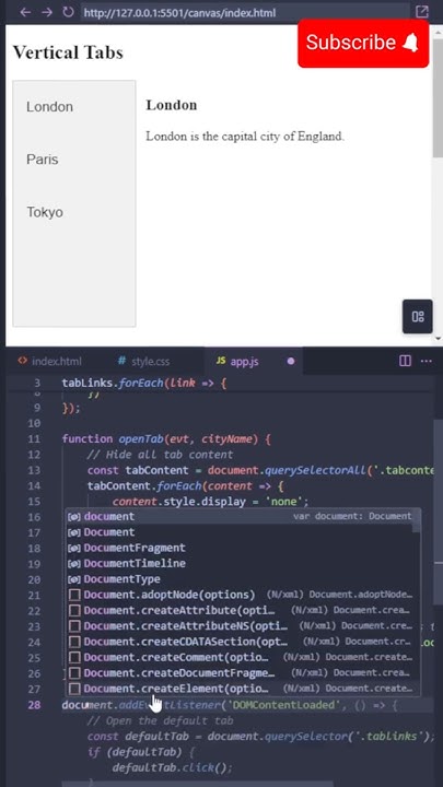 🔥CREATE AMAZING Vertical Tab Menu only with CSS & Javascript - YouTube