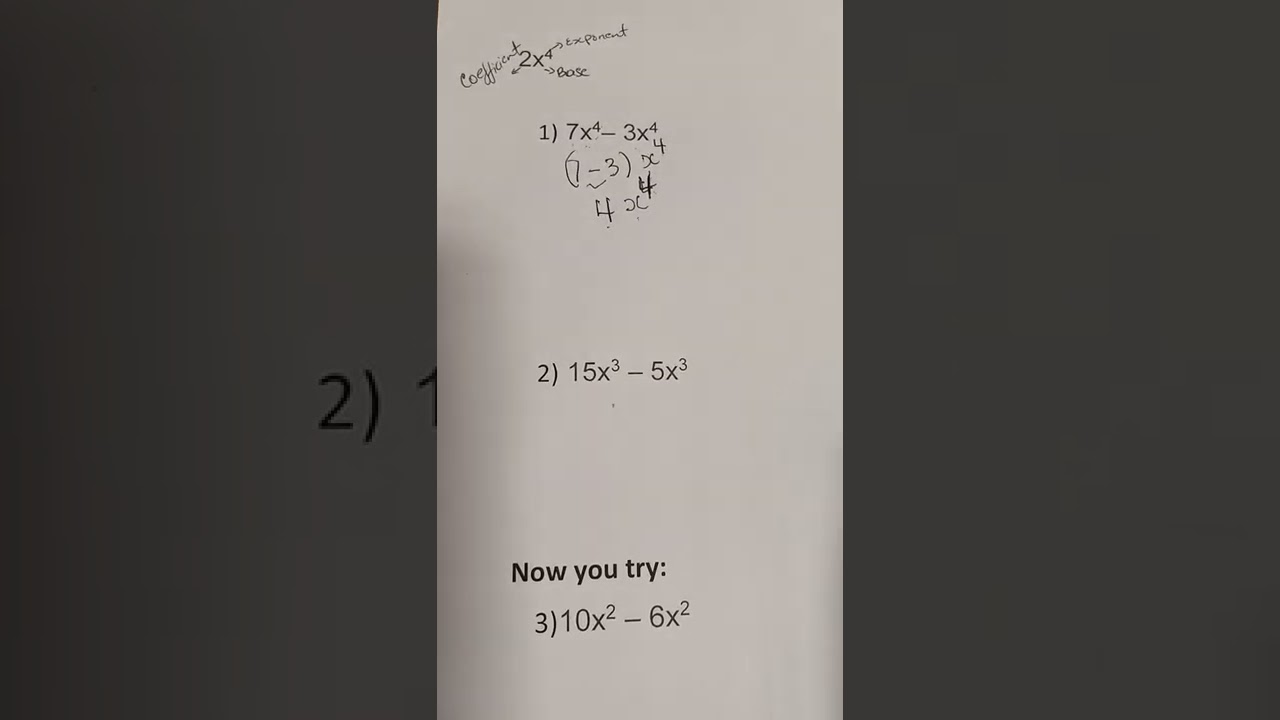 Subtract Exponents With Same Base And Exponent YouTube Subtract Exponents With Same Base And Exponent YouTube
