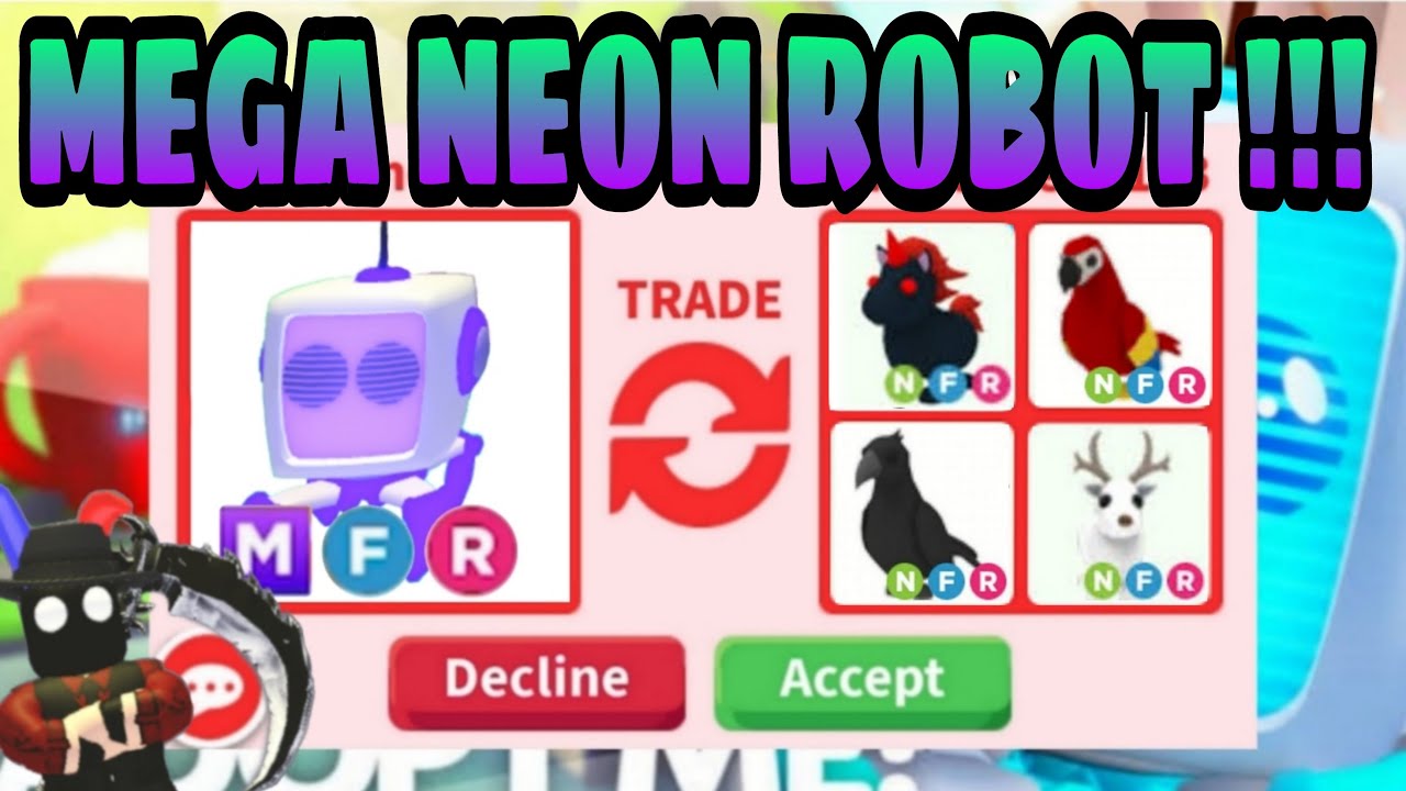 SO MANY AWESOME OFFERS FOR MEGA NEON ROBOT!!! 😱😱😱 - Roblox Adopt Me ...