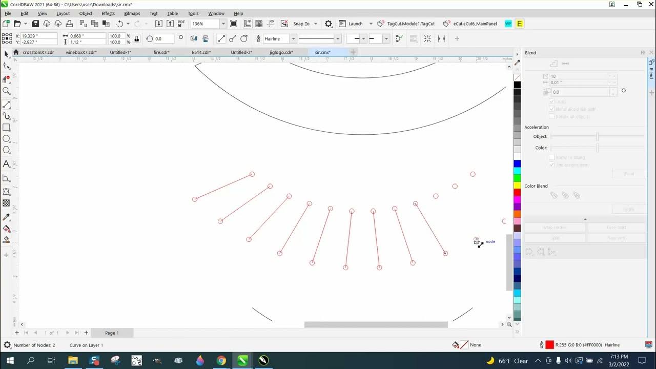 Corel Draw Tips & Tricks Rotate Equal lines around a none round object Part 3 BLEND - YouTube