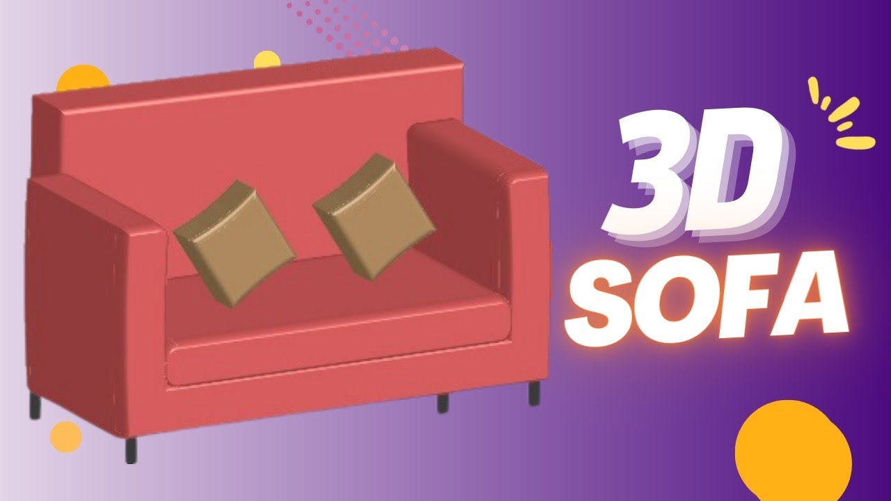 how to make 3d furniture in illustrator/3d sofa for beginners - YouTube