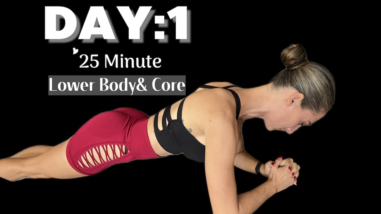 DAY:1 25 MINUTE LOWER BODY & CORE HIIT WORKOUT, LOW IMPACT EQUIPMENT ...