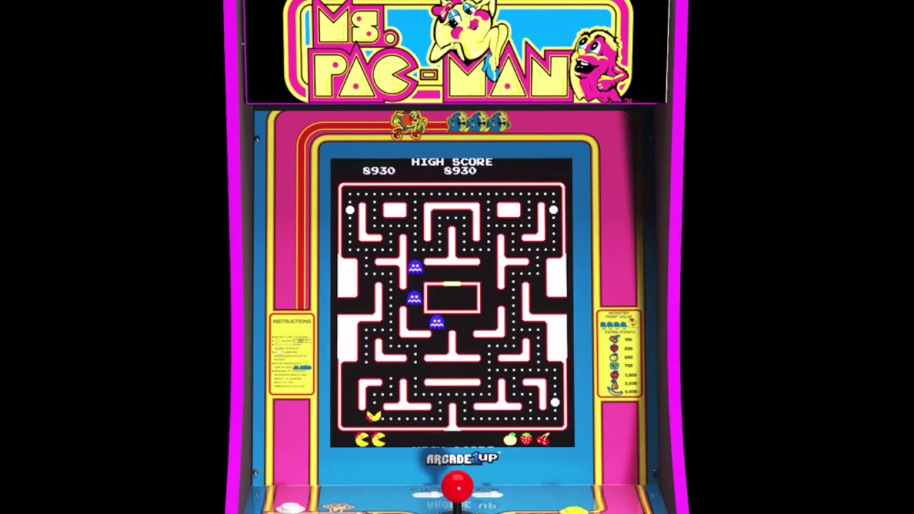 Arcade1Up Ms Pac Man Re releasing Old Games Galaxian Pac-Man Plus ...