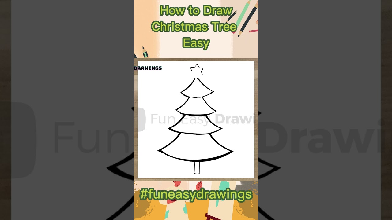 How to Draw a Cartoon Christmas Tree - Fun Easy Drawings # ...