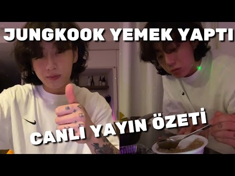 Jungkook canlı yayında yemek yaptı. Jk ile sahura doğru 🤭 Tatlı tepkileri ve yayın özeti