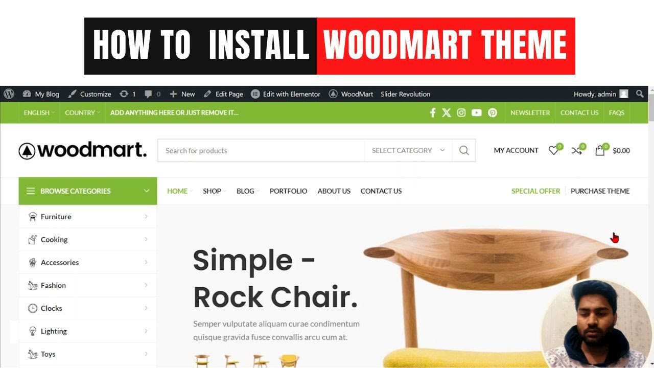 How to Install Woodmart Theme and Import Demo Content - YouTube