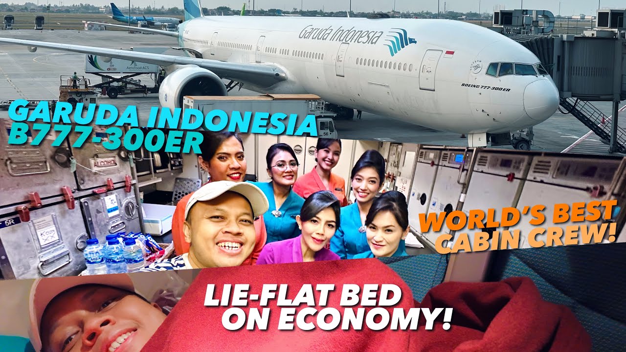 8 Hours on Garuda Indonesia B777-300ER GA900 Jakarta - Doha (Euro Trip ...