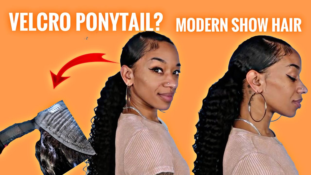 HOW TO: EASY SLEEK VELCRO PONYTAIL| MODERN SHOW HAIR - YouTube