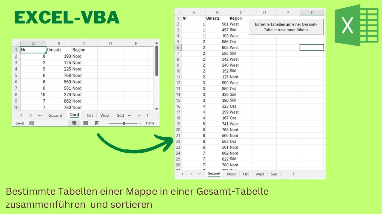 Video 360: Bestimmte Tabellen einer Mappe in einer Gesamt-Tabelle ...