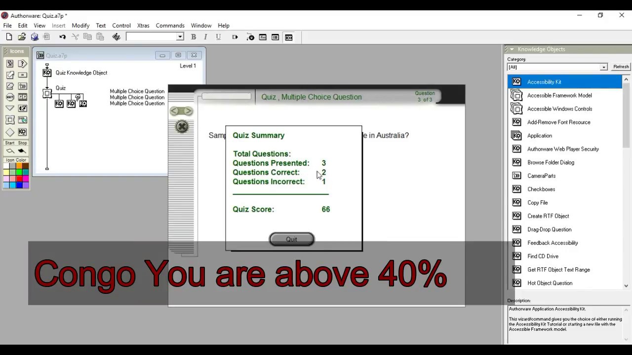 How to create Quiz using Authorware|| Authorware 7.0 - YouTube