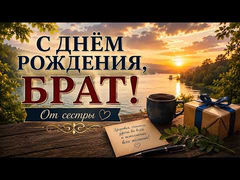 С Днем рождения, Брат! 🌿 Самое красивое поздравление брату от сестры | Душевная песня