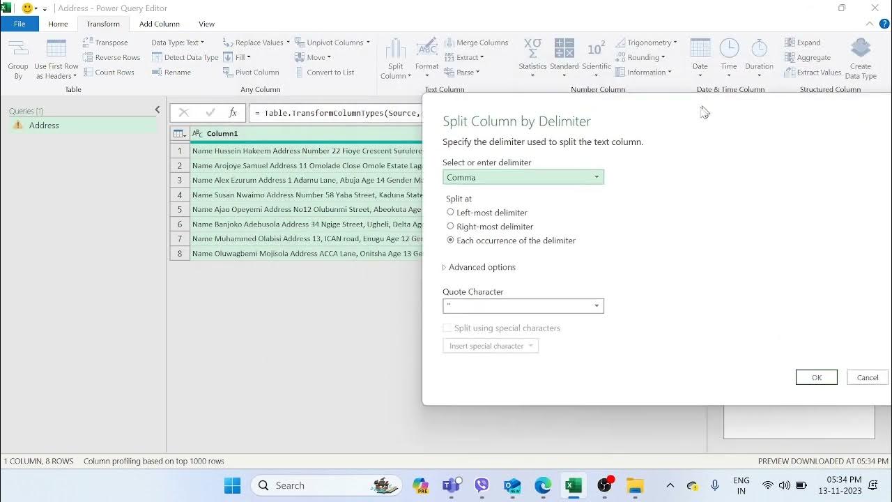 How to Clean Jumbled Data in Excel using Power Query - YouTube