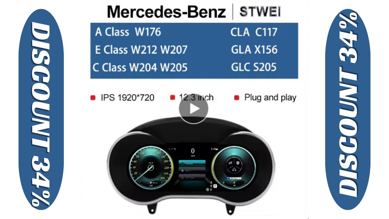 2025 New Lcd Digital Dashboard Cluster Digital Speedometer For Mercedes ...