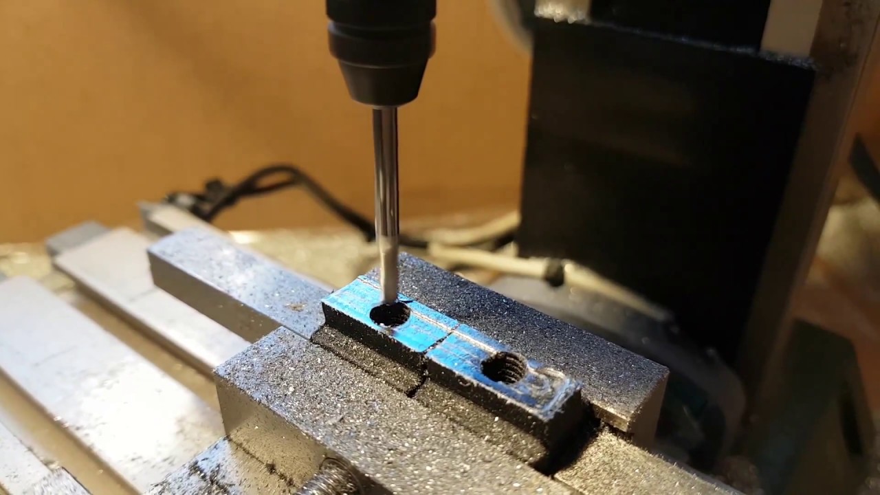 Proxxon MF70 CNC - First Mild Steel Milling Test - YouTube