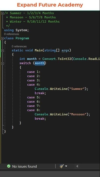 C# Programmers FAQ - 15 - Multi-case statement in C# #ExpandFutureAcademy #shorts #programming ...