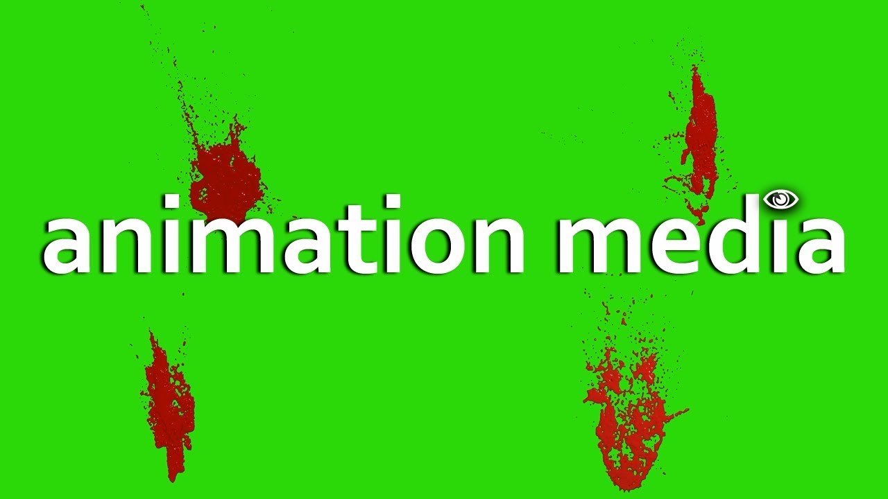 HORROR BLOOD SPLAT ANIMATION - FREE STOCK GREEN SCREEN / CHROMA KEY ...