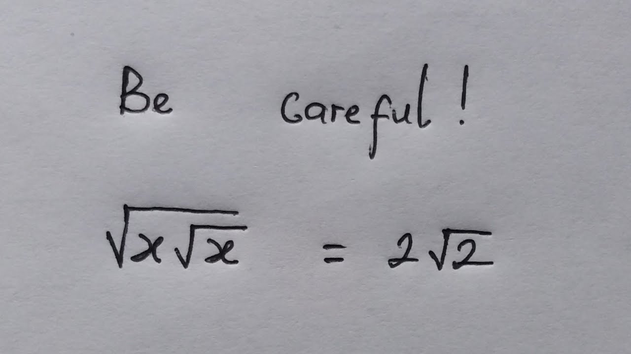 Interesting algebraic equation | Can you solve ? - YouTube