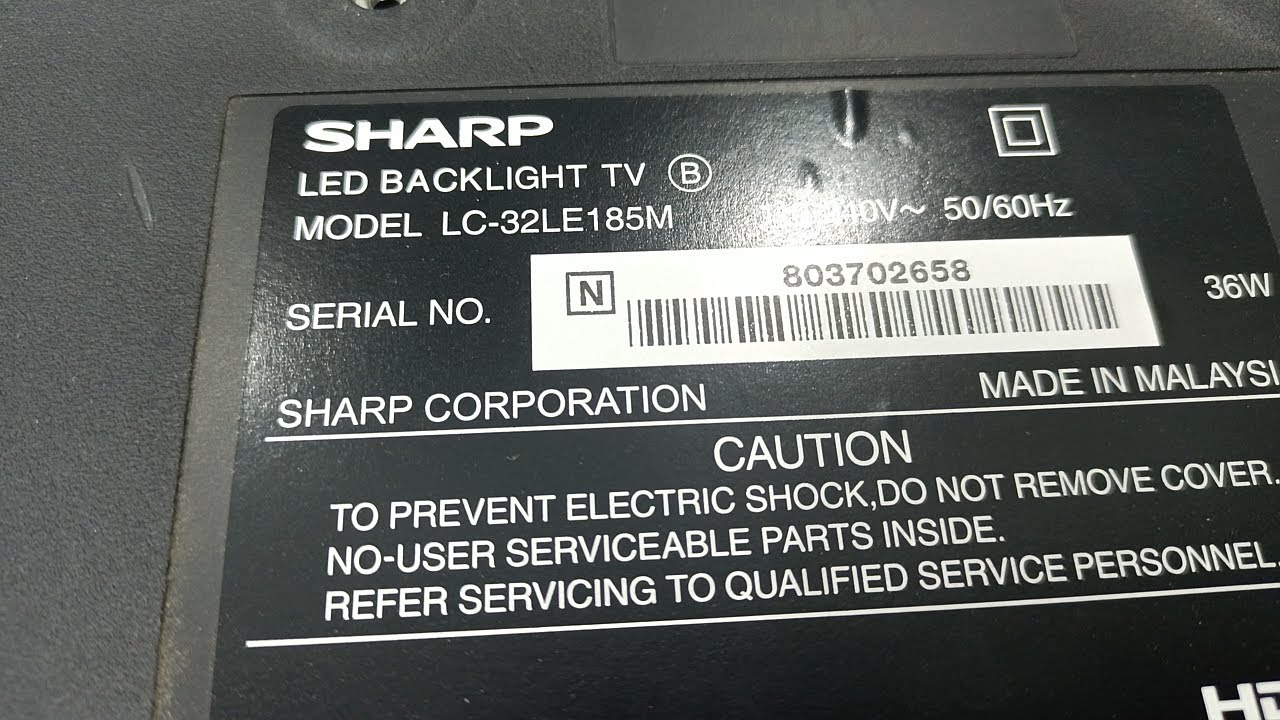 طقم ليد شارب 32 بوصه Sharp LC-32LE185M Led bar - YouTube
