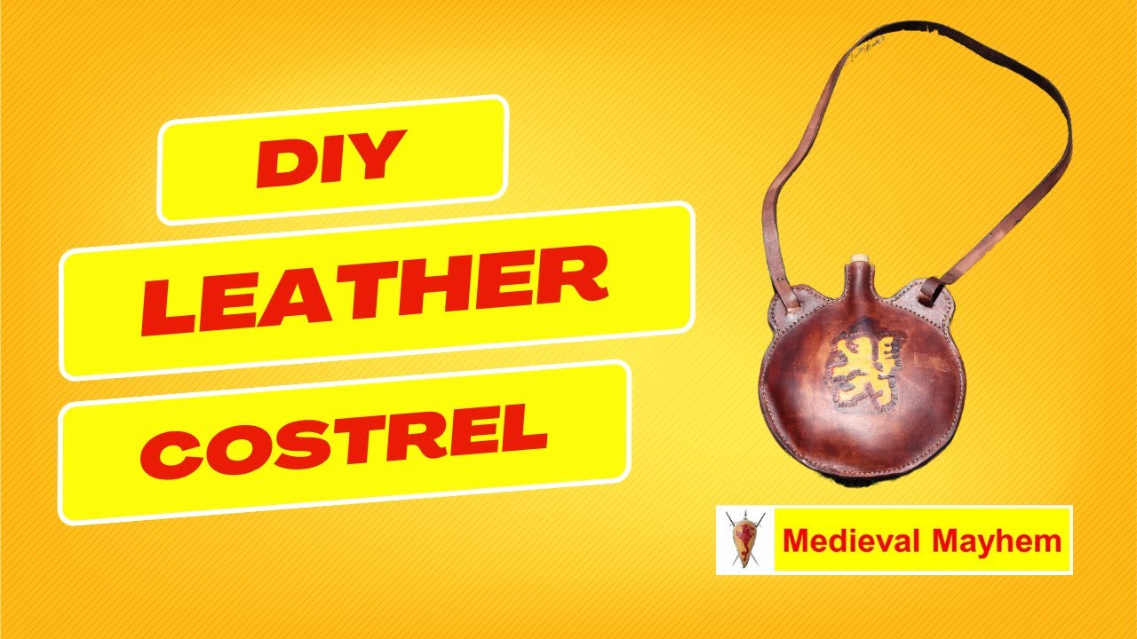 How to make a Leather Costrel/ Canteen water bottle - YouTube