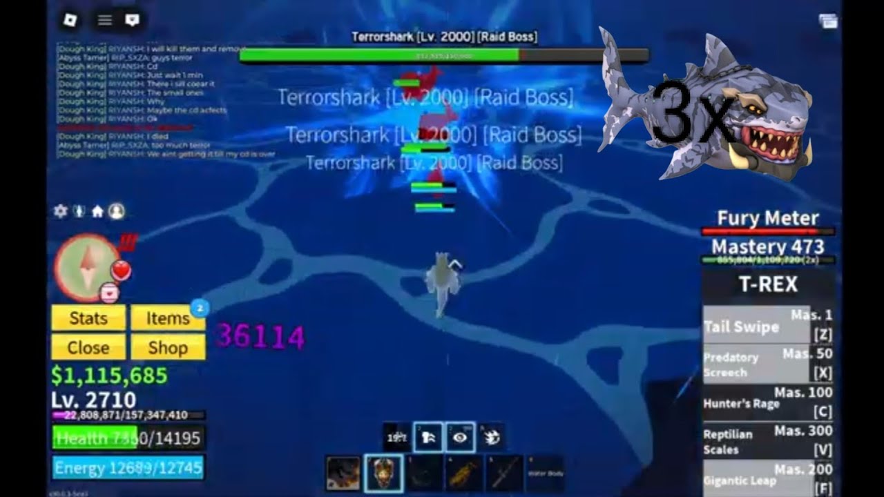 Fighting 3 Terror Sharks all at once - YouTube