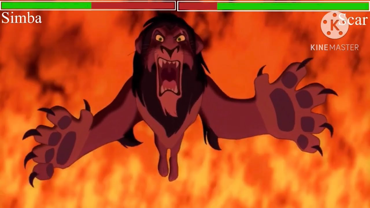 Simba vs Scar with healthbars - YouTube