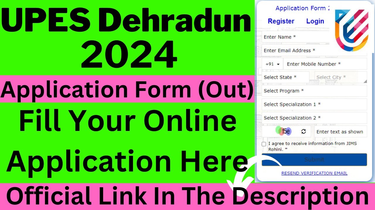 UPES Dehradun 2024 Application Form (Out) - How To Fill UPES Dehradun Application Form 2024 ...