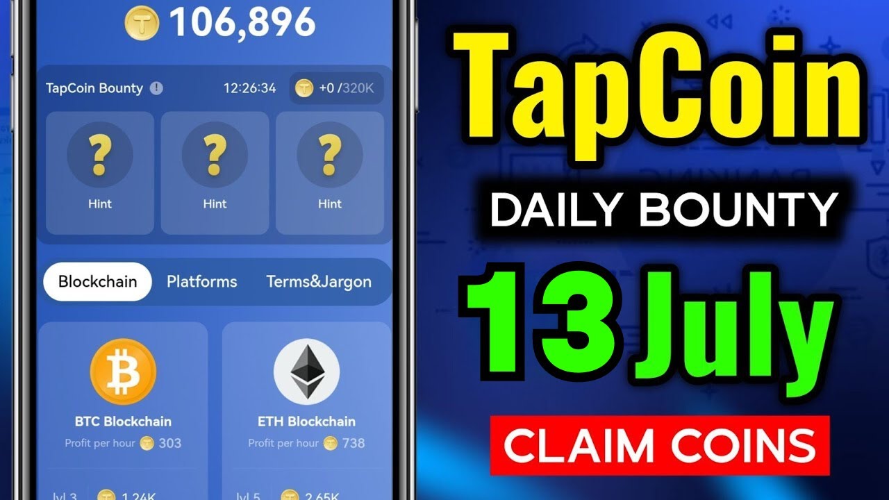 TapCoin Daily Bounty 13 July | TapCoin 13 July Daily Bounty | Tap Coin ...