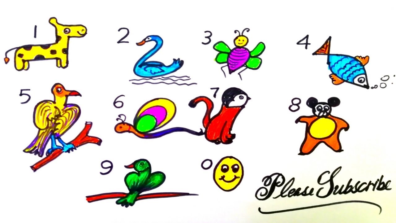 Drawing from numbers / Turn numbers into cartoons - YouTube