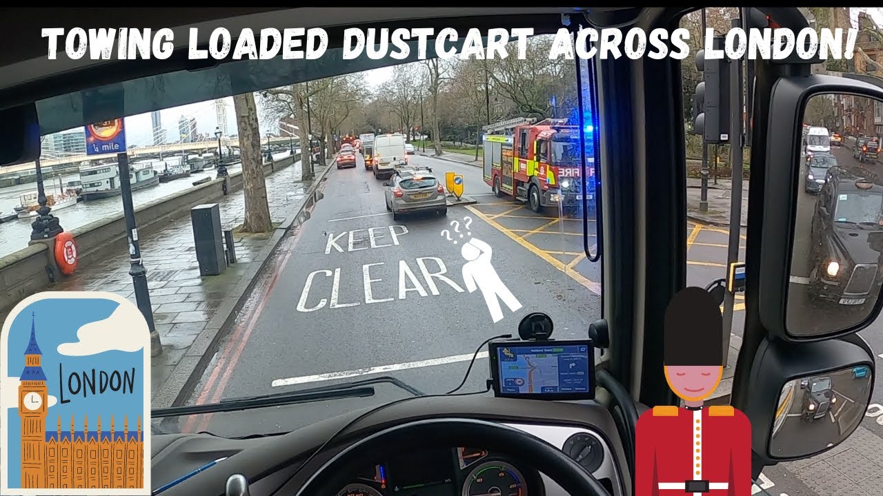 TOWING A LOADED DUSTCART ACROSS LONDON! UK HEAVY RECOVERY! - YouTube