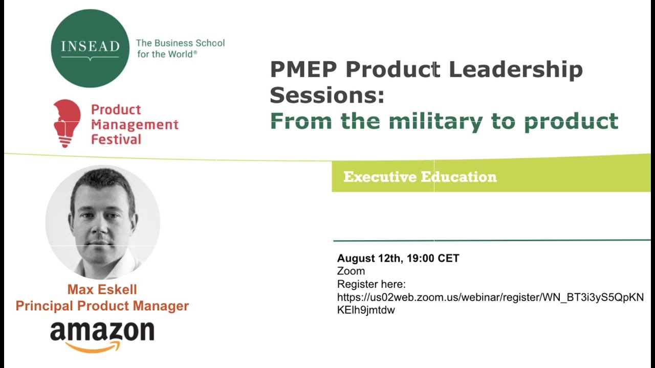PMEP Product Leadership Sessions: From the Military to Product - YouTube