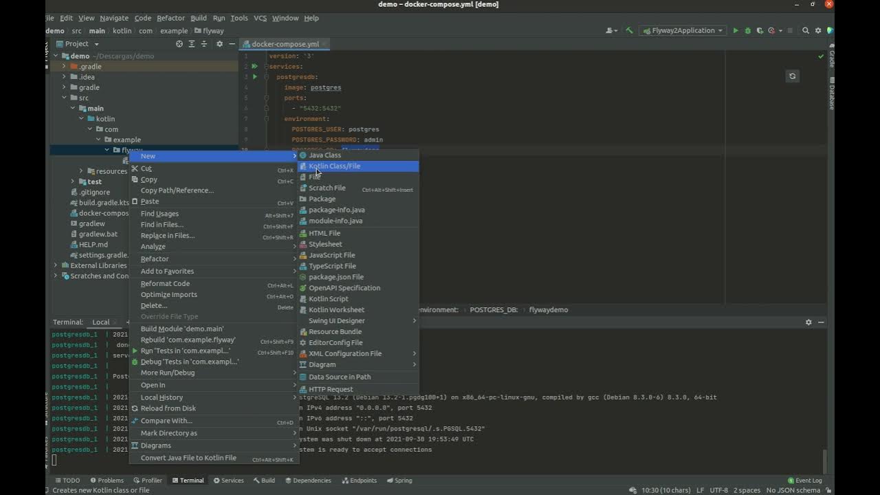 mini demo flyway con rd2bc en spring - YouTube