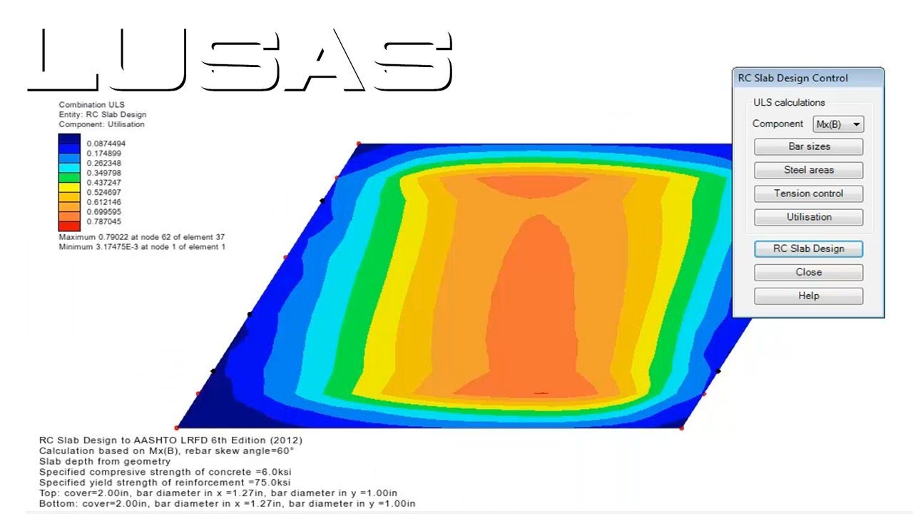 LUSAS modelling of lift-off supports and RC slab design to AASHTO - YouTube