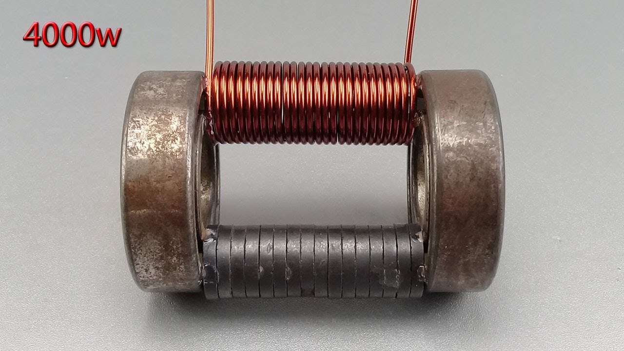 I make free electric energy 4000w / self running machine - YouTube