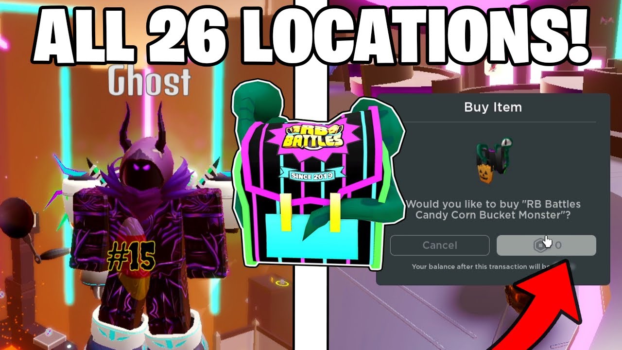 *NEW* How To Find ALL 26 CANDY LOCATIONS To Get RB Battles Candy Corn ...