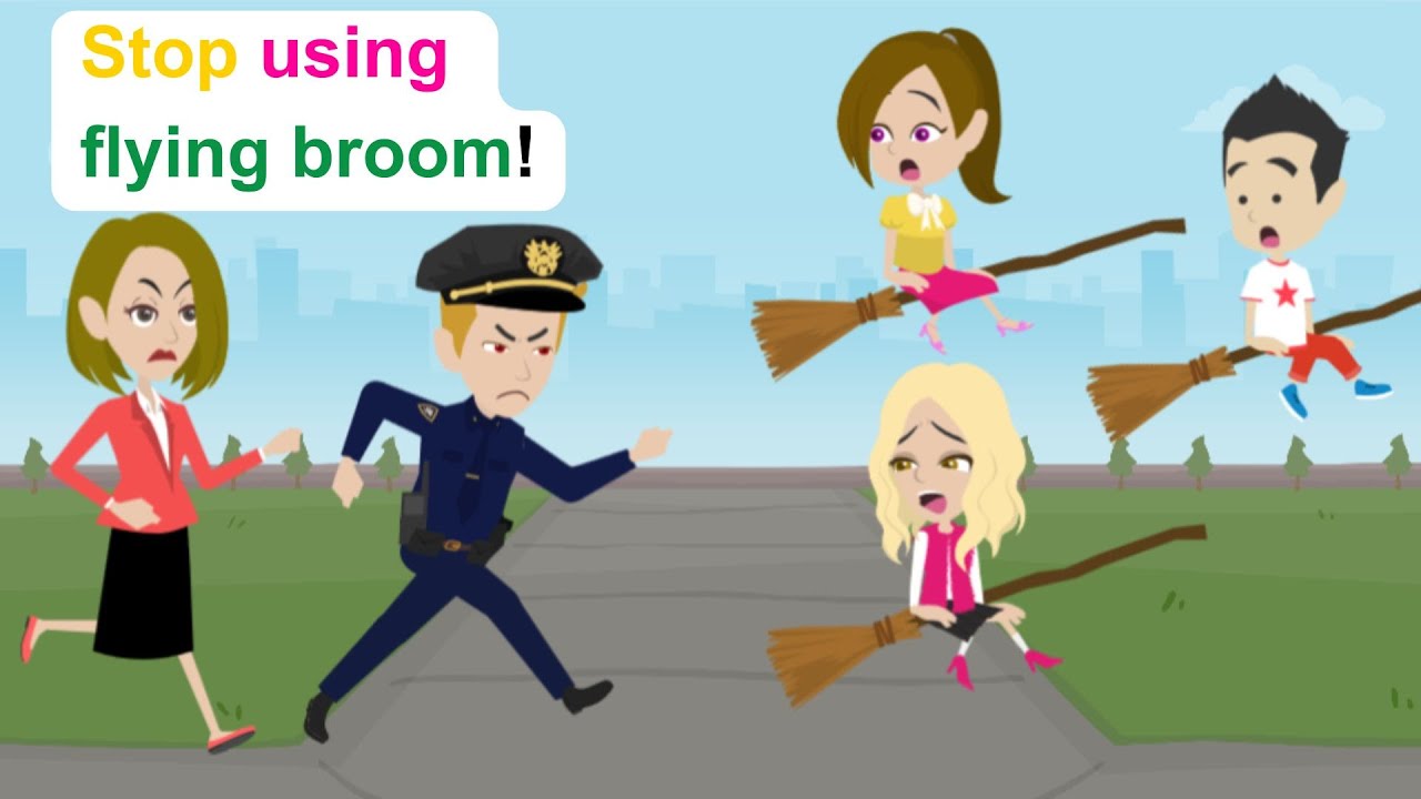 Please stop using the flying broom, Ella - Funny English Animated Story ...