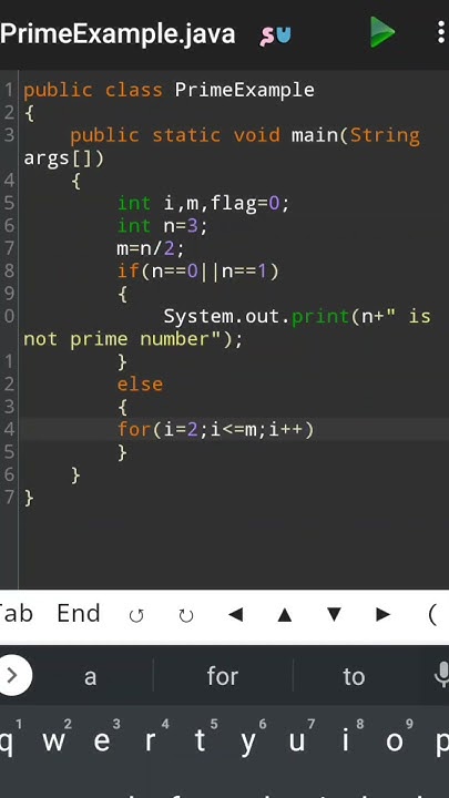 Prime number in Java | java programming examples | #teach_techno #shorts #java - YouTube