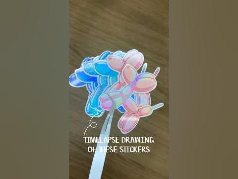 Time lapse drawing of my Balloon Dog stickers 🎈 #art #procreate # ...