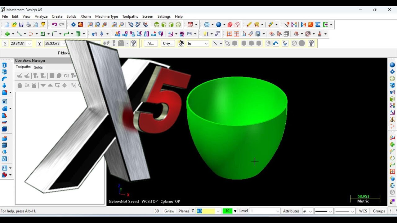 How to Revolve Mastercam X5 - YouTube