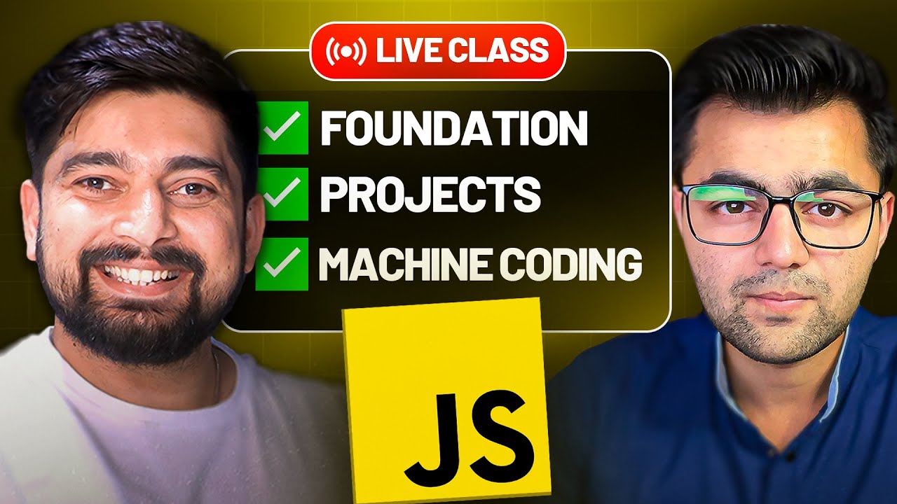 A fast pace Javascript LIVE course with projects - YouTube