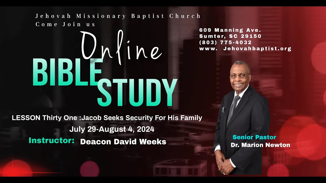 JMBC Online Bible Study (July 29 -Aug 4 Weeks) - YouTube